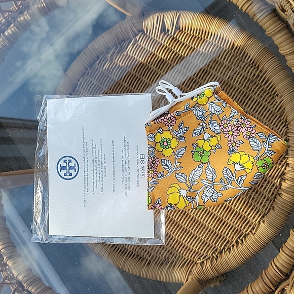Tory Burch | Accessories | Tory Burch Orange Floral Face Mask | Poshmark